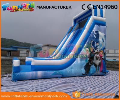 China Commercial Inflatable Dry Slide 9m x 4m x 8m Blue PVC Tarpaulin for Kids for sale