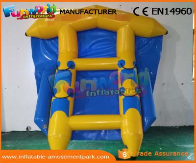 China 0.9mm PVC Tarpaulin Inflatable Flying Fish Banana Boat 680W Air Pump Custom Size for sale