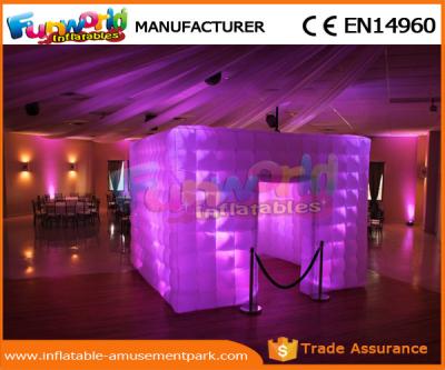 China Customizable LED Inflatable Party Tent PVC Coated Nylon Photo Booth 1 Unit for sale