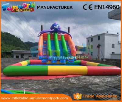 China Customizable Outdoor Octopus Inflatable Water Pool Slip N Slide 0.9mm PVC Tarpaulin for sale