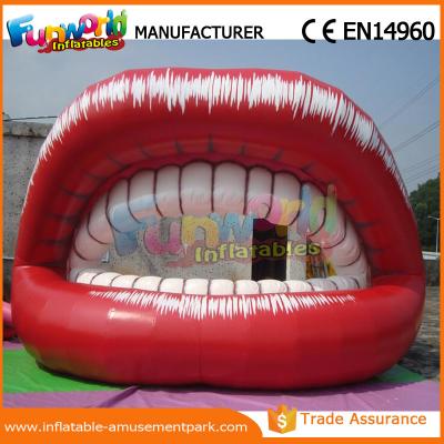 China 5m Long Red Inflatable Big Mouth Ladies Lip for Advertising Promotion for sale