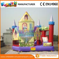 China Commercial PVC Princess Combo Slide Inflatable Bouncer 0.55mm CE EN14960 for sale