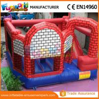 China 0.55mm PVC Tarpaulin Inflatable Jumping Castle 4m x 4m with Slide for Commercial Use for sale