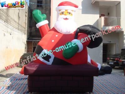 China Giant Inflatable Christmas Decorations Santa Claus For Outdoor for sale