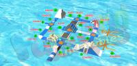 China Customizable Tarpaulin Inflatable Water Park with 700W Air Pump - 0.9mm PVC Material, 270kg Weight for sale