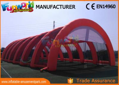 China 40m x 20m x 10m Inflatable Paintball Field Tent - Orange/White PVC Nylon with CE Certification for sale