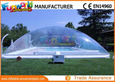 China PVC Transparent Inflatable Pool Cover Tent with 1-Year Warranty and Custom Dimensions for Swimming Pool Shelter for sale