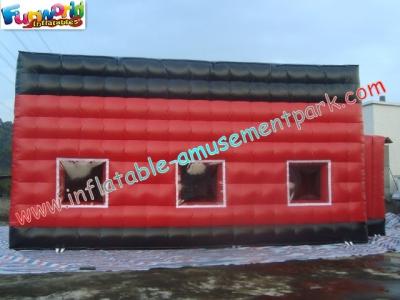 China Red Durable Inflatable Party Tent PVC Coated Nylon With Cube Design for sale