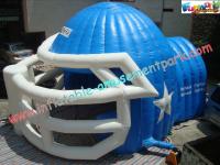 China Customized Inflatable Party Tent Helmet Football Tunnel 8x4x5m PVC for sale