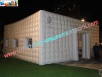 China White Cube Inflatable Party Tent , Inflatable Buildings For Exhibition for sale