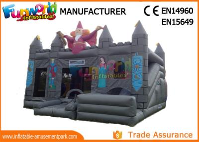 China Gray Kids Inflatable Castle Bouncer Slide 0.55mm PVC Tarpaulin for Kindergarten Amusement Park for sale