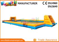 China 0.55mm PVC Tarpaulin Inflatable Football Field Custom Size Commercial Grade for sale