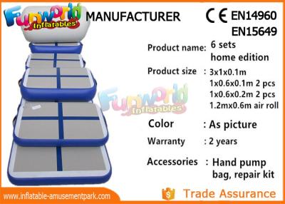 China Custom Drop Stitch Inflatable Gymnastics Mat 0.9mm PVC Tumbling Training Board for sale