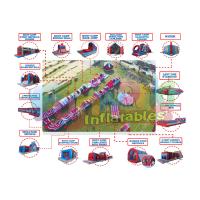 China Commercial Inflatable Obstacle Course for Adults - 0.55mm PVC Material, 180KG Weight, CE/EN14960 Certified for sale
