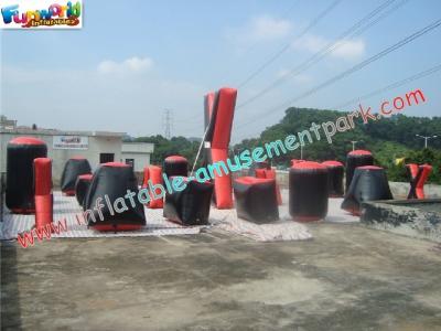China Custom Outdoor Inflatable Paintball Bunkers 0.6mm PVC Tarpaulin Sports Equipment for sale