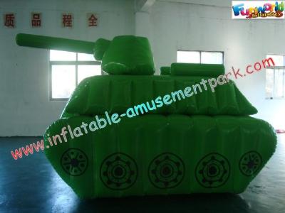 China 0.6mm 0.9mm PVC Tarpaulin Inflatable Paintball Bunker Tank Shape Customizable for sale