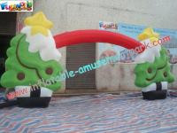 China CE / UL Blower , Inflatable Christmas Decorations Tree Arch For Festival Event for sale