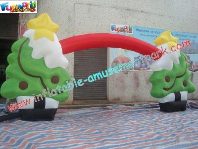 China CE / UL Blower , Inflatable Christmas Decorations Tree Arch For Festival Event for sale