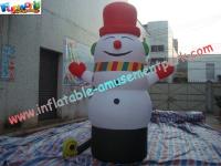 China Custom PVC Inflatable Christmas Santa Snowman 3m High for Advertising for sale