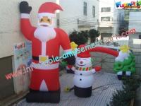 China UV-Treated PVC Coated Nylon Inflatable Christmas Santa Claus 6m Outdoor Decoration for sale