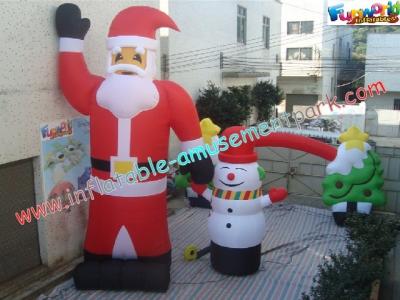 China UV-Treated PVC Coated Nylon Inflatable Christmas Santa Claus 6m Outdoor Decoration for sale