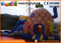 China Commercial Inflatable Spongebob Bouncer with Slide 5x4m PVC Tarpaulin Combo Games for sale