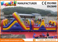 China Commercial PVC Tarpaulin Inflatable Obstacle Course 0.55mm Dual Lane Sport Games for sale