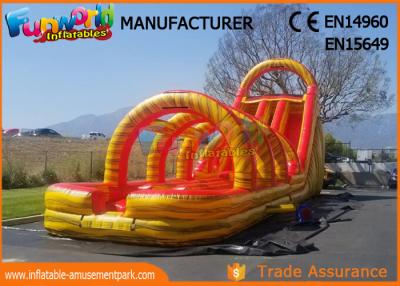 China 0.55mm PVC Tarpaulin Inflatable Jumping Castle Water Slide Custom Size for sale