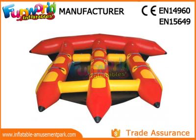 China 0.9mm PVC Tarpaulin Inflatable Flying Fish Water Sport Toy for Adults Lake 4x3m for sale
