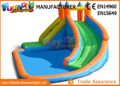 China Commercial 0.55mm PVC Tarpaulin Inflatable Water Slide for Pool Yard Park Custom Size for sale