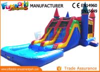 China Customized Inflatable Bouncy Castle With Water Slide TUV ROHS EN71 for sale