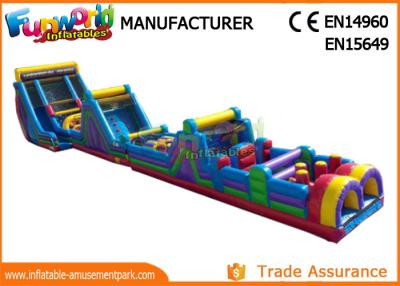 China Commercial Inflatable Obstacle Course for Children 0.55mm PVC Tarpaulin Custom Size for sale