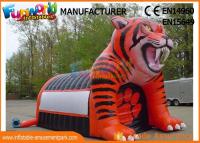 China Custom Giant Inflatable Tiger Mascot Football Helmet Tunnel - CE/UL Certified with 1000 Units Weekly Capacity for sale