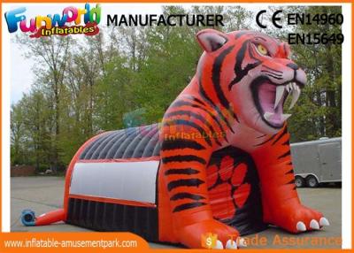China Custom Giant Inflatable Tiger Mascot Football Helmet Tunnel - CE/UL Certified with 1000 Units Weekly Capacity for sale