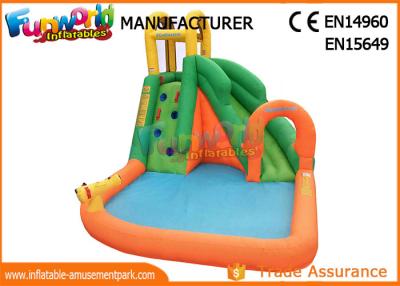 China 0.55mm PVC Tarpaulin Inflatable Water Slide with Swimming Pool for Kids Commercial Grade for sale