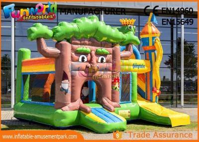China Multiplay Fairytale Inflatable Bouncy Castle with Slide for Kids 4-10 Years 0.55mm PVC for sale