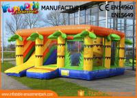 China Indoor Inflatable Bouncy Castle with Climbing Wall and Slide 6.8x7.2m for sale