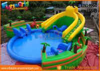 China 0.9mm PVC Tarpaulin Inflatable Water Park with 10×0.65m Dinosaur Swimming Pool and Slides - Customizable Commercial Grade for sale