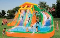 China Commercial Grade 0.55mm PVC Tarpaulin Kids Giant Inflatable Pool Slides 10x8x6m for sale