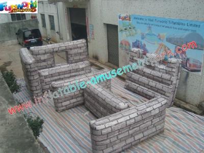 China Durable Outdoor Inflatable Paintball Bunkers & Walls - 0.6mm/0.9mm PVC, 25kg Weight, Custom Sizes for sale