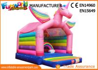 China Rainbow Unicorn Bounce House with 0.55mm PVC Material - Custom Sizes Available for Commercial Use for sale