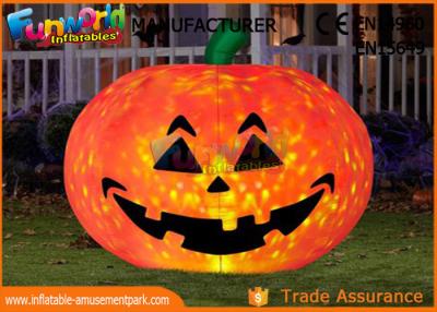 China Commercial Grade Inflatable Bounce House Halloween Castle Pumpkin Decoration 0.55mm PVC for sale