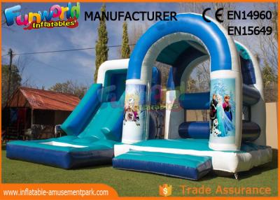 China Frozen Themed Inflatable Bouncy Castle Combo with Water Slide 6.3x4.7m for sale