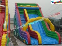 China Commercial Inflatable Race Slide 9x5x7m for Children Durable PVC Bouncy Toy for sale