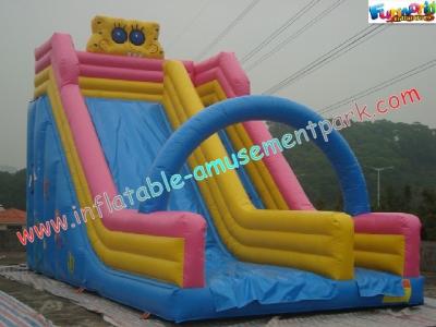 China 9M Spongebob Commercial Inflatable Water , Inflatable Bouncer Slides for sale