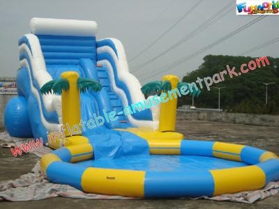 China Commercial Inflatable Water Slide 8m x 5m Waterproof Outdoor Pool Slide for Rent for sale