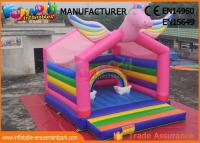 China Commercial Inflatable Unicorn Bouncy Castle 0.55mm PVC Digital Printing Custom Size for sale
