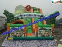 China Commercial Waterproof Inflatable Slide 11m x 7m for Children Jungle Theme Bounce Rental for sale