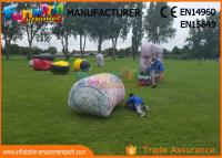China Military Inflatable Paintball Bunkers 0.55mm PVC Tarpaulin Custom Size Laser Tag Air Barriers for sale
