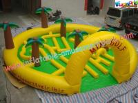 China Kids Inflatable Sports Games CE EN14960 Mini Inflatable Golf Games 7.5m Diameter for sale